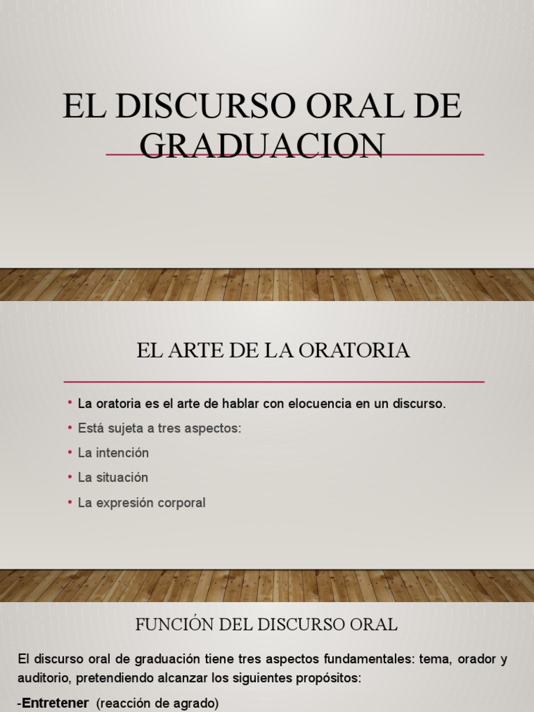 Estructura y función del discurso de graduación | PDF