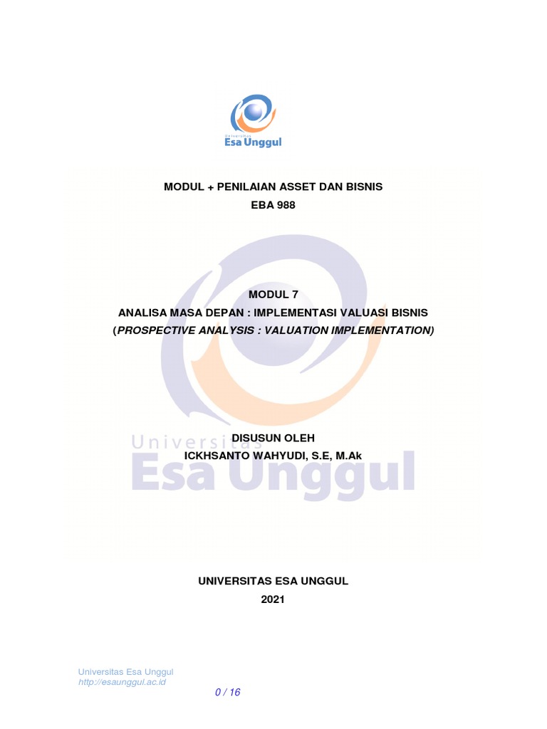 Modul 7 Penilaian Aset Dan Bisnis - 2 | PDF