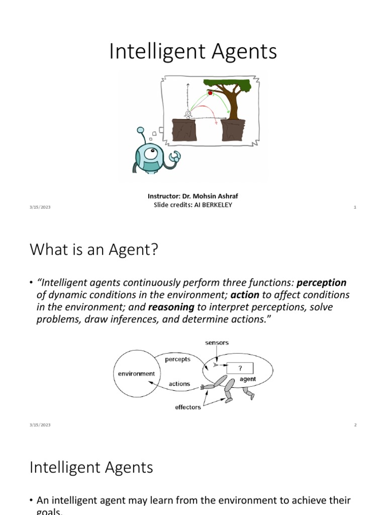 Lec 02 Intelligent Agents | PDF | Artificial Intelligence | Intelligence (AI) & Semantics