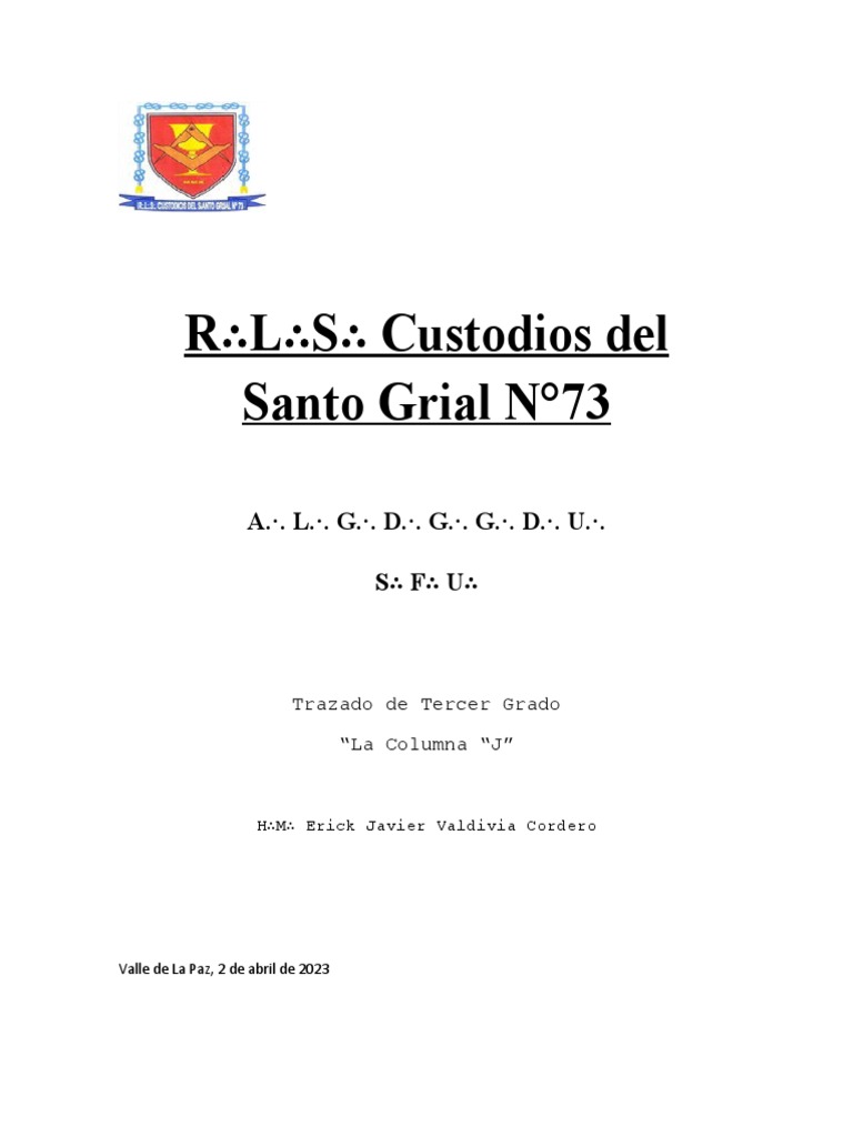 LA COLUMNA J Erick Valdivia | PDF | Masonería | Astronomía