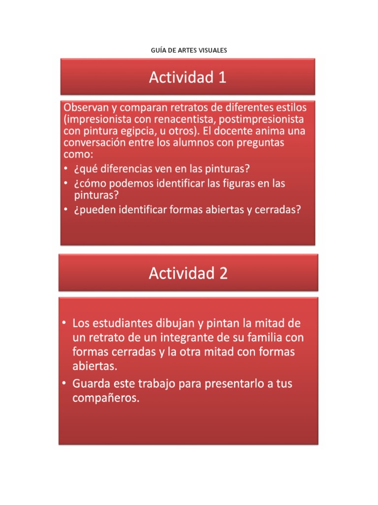 Guía de Artes Visuales | PDF