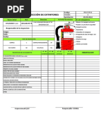 Formato Inspeccion de Extintores | PDF