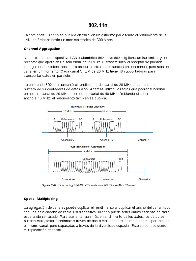 Channel Aggregation | PDF | Ieee 802.11 | Multiplexación por división de frecuencia ortogonal