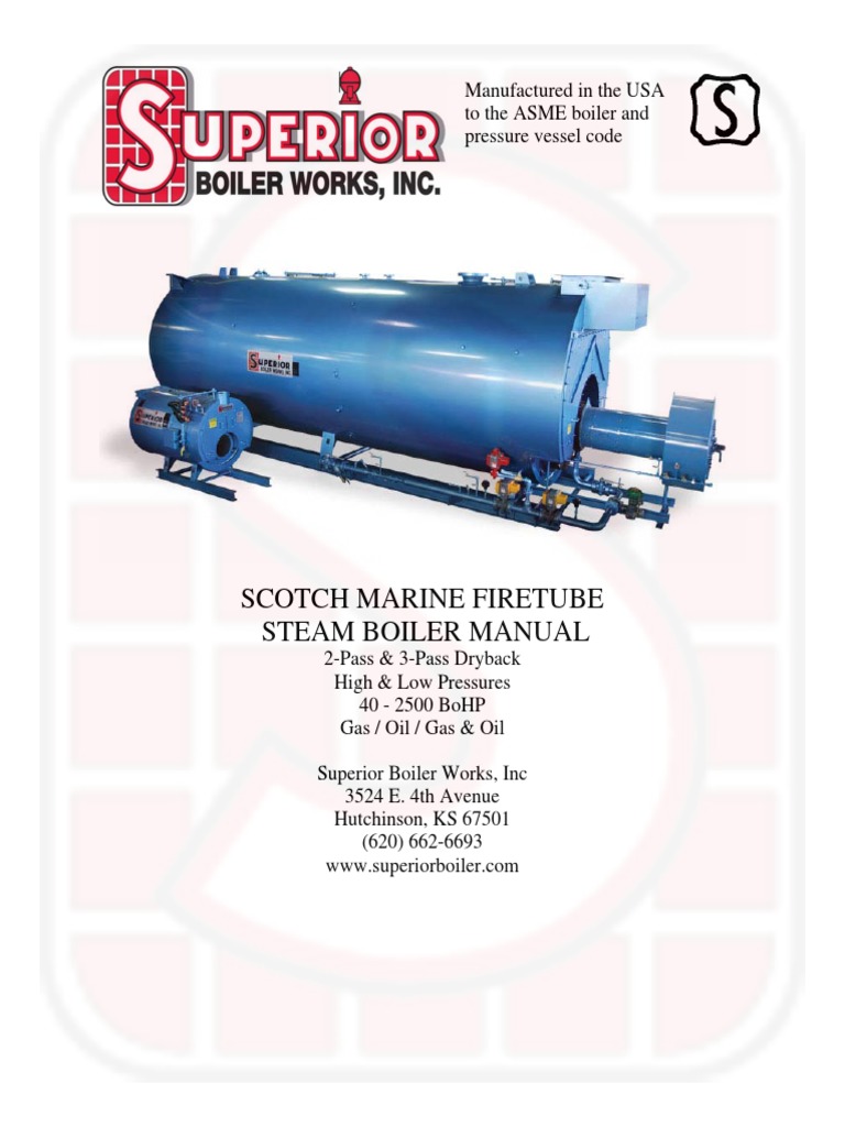 Boiler-Manual-Superior-Dryback Steam | PDF | Boiler | Pipe (Fluid ...