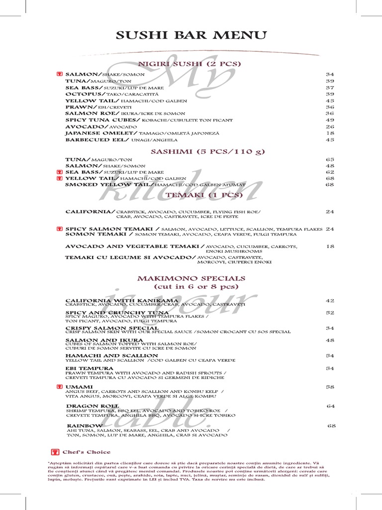 Benihana Menu28 | PDF