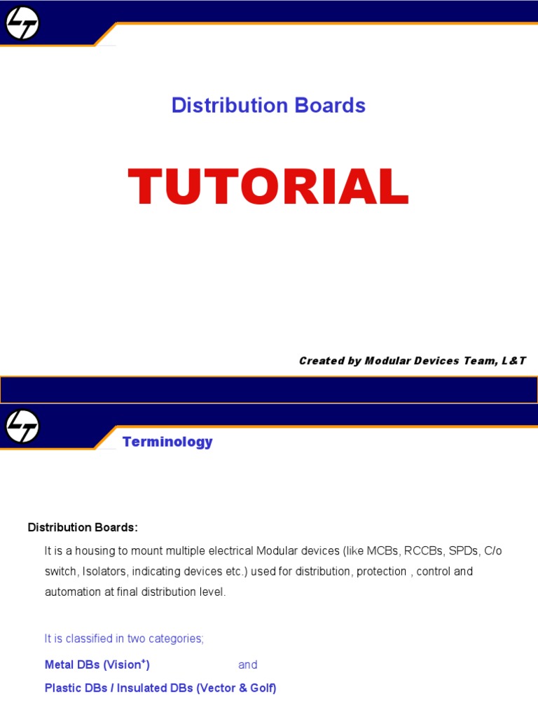 Distribution Board - TUTORIAL | PDF | Decibel | Electricity