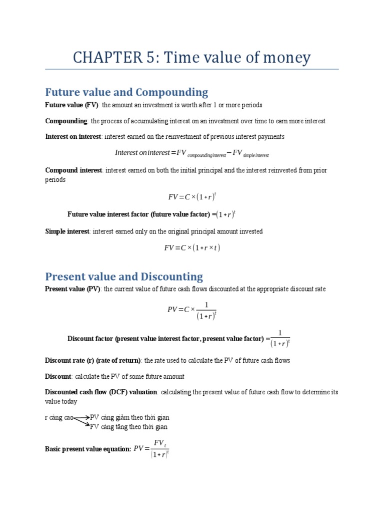 Chapter 5 | PDF | Present Value | Interest