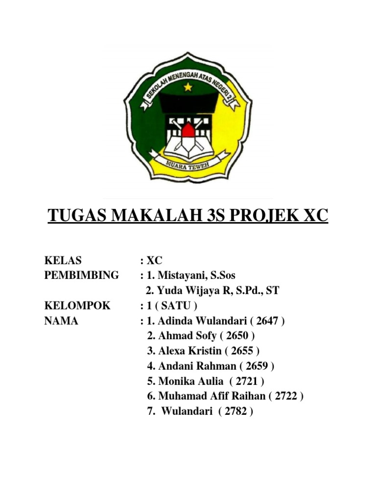 Tugas Makalah 3S Projek XC | PDF | Karier & Perkembangan | Pengembangan ...