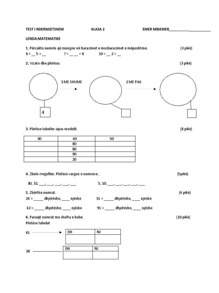 Test Matematike | PDF