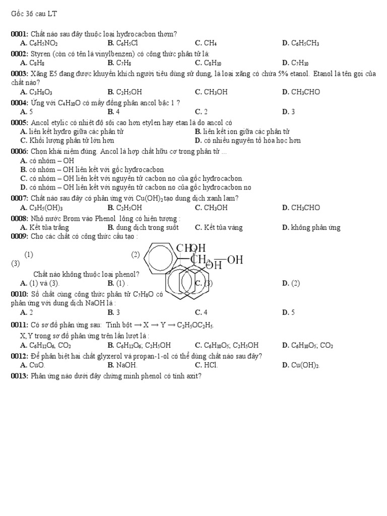 Ancol Phenol | PDF