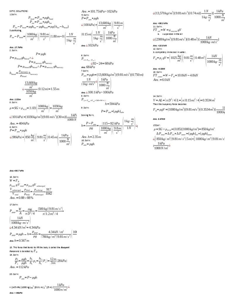C3 Solutions | PDF | Physical Quantities
