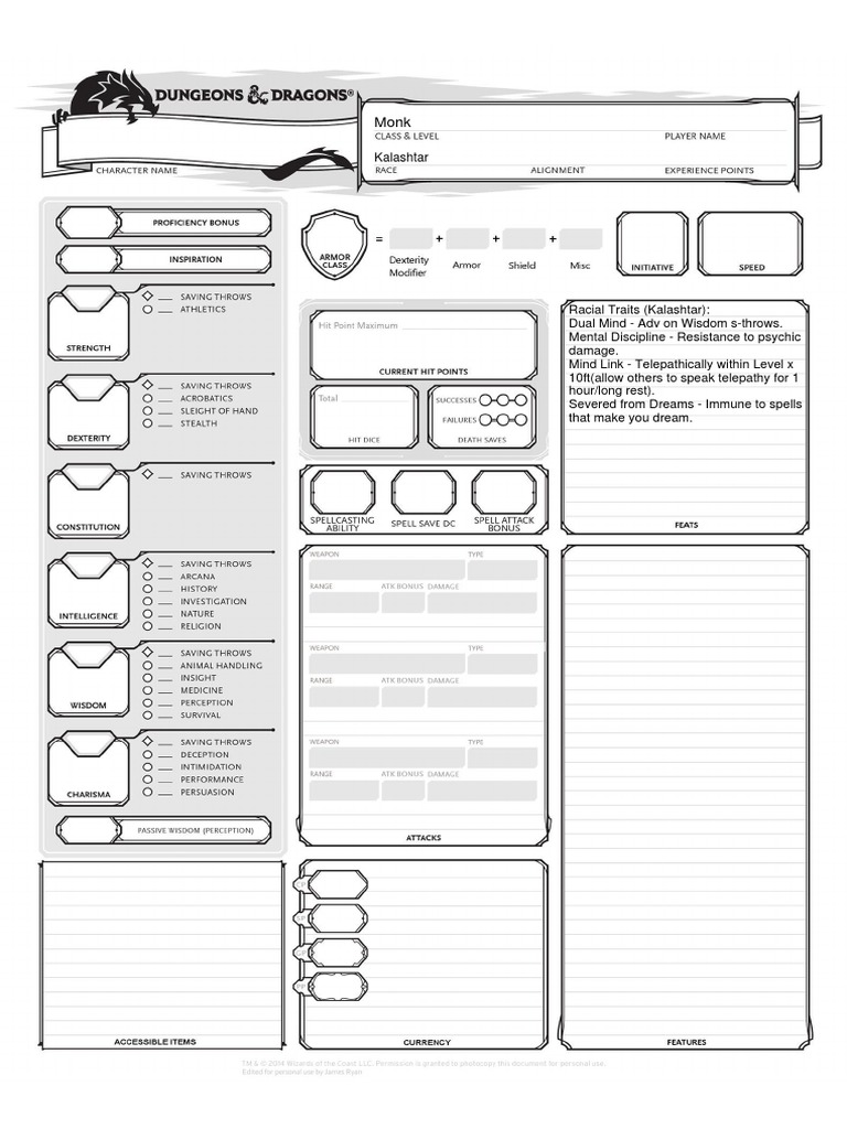 The Mindful Monk: Exploring the Mental Discipline and Psionic Abilities of a Kalashtar Monk | PDF