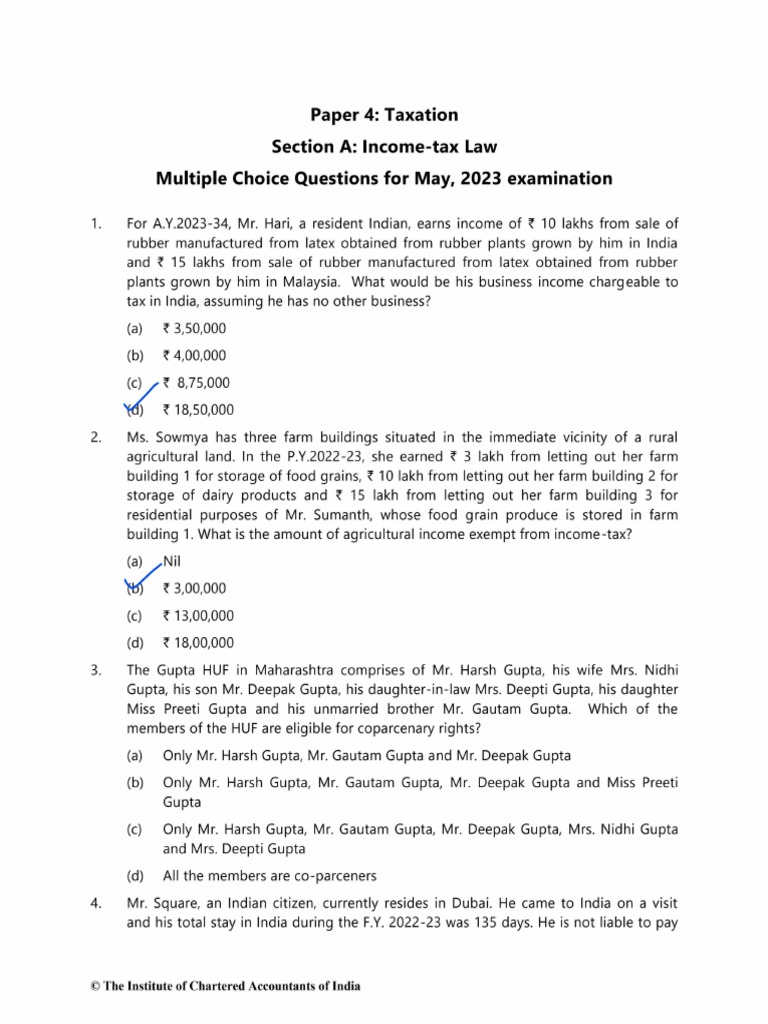 MCQ Booklet DT | PDF