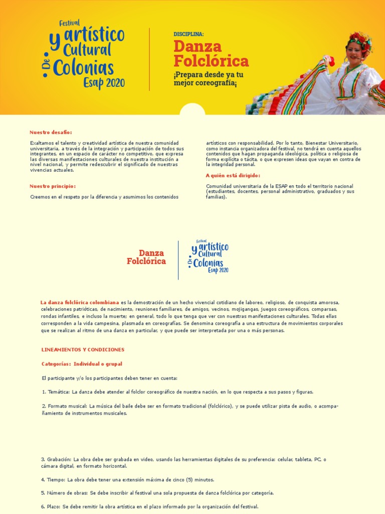 Condiciones Danza Folclorica | PDF | Bailes | Folklore