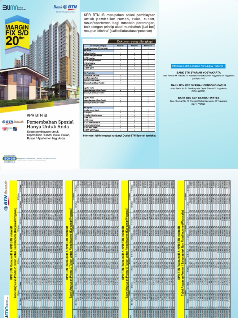 (NEW) Brosur KPR BTN Platinum & Indent iB | PDF