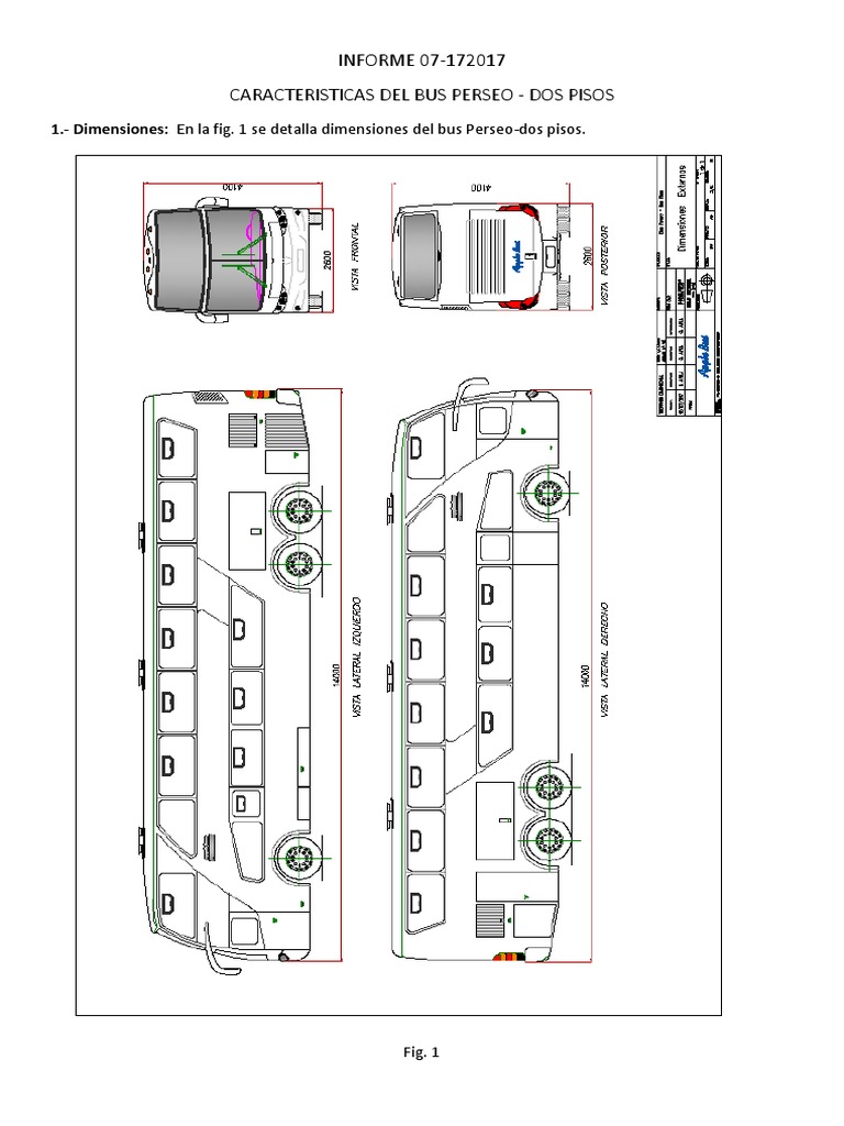 Informe 07-172017 Caracteristicas Del Bus en El Perú | PDF