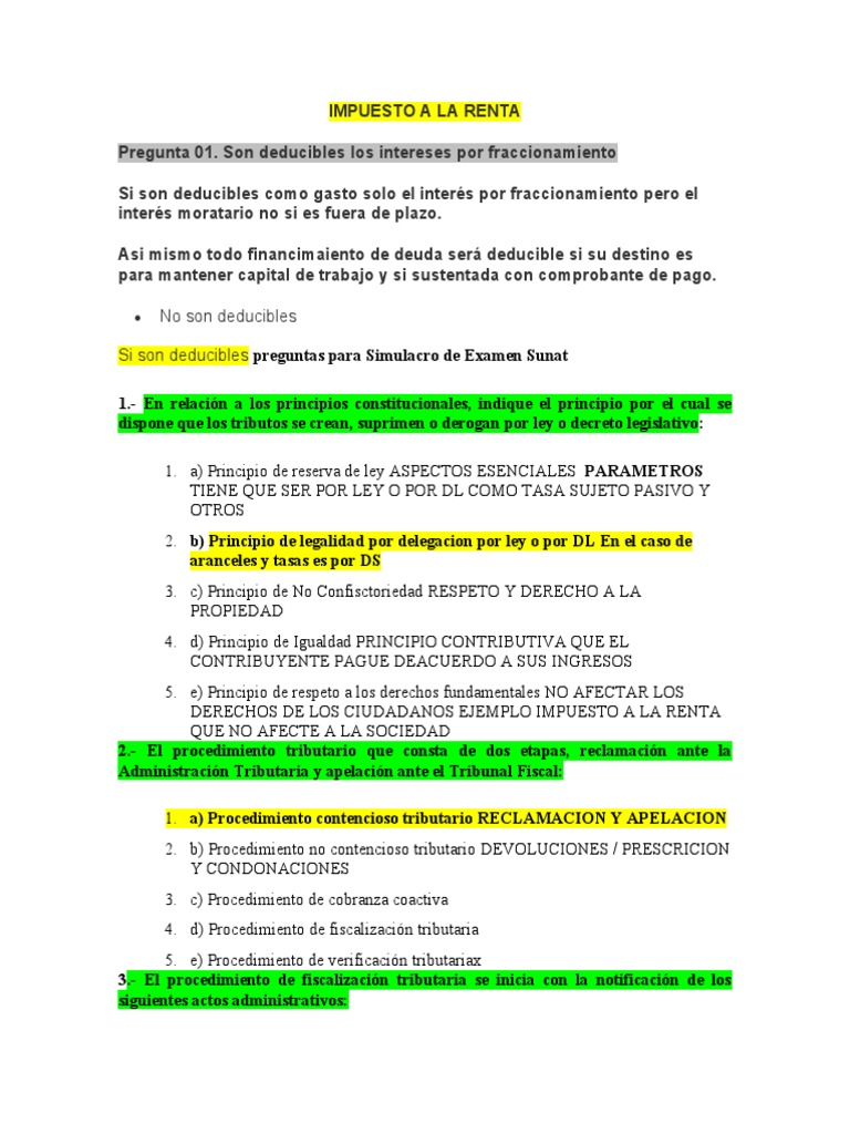 Impuesto A La Renta | PDF | Cuota | Impuestos