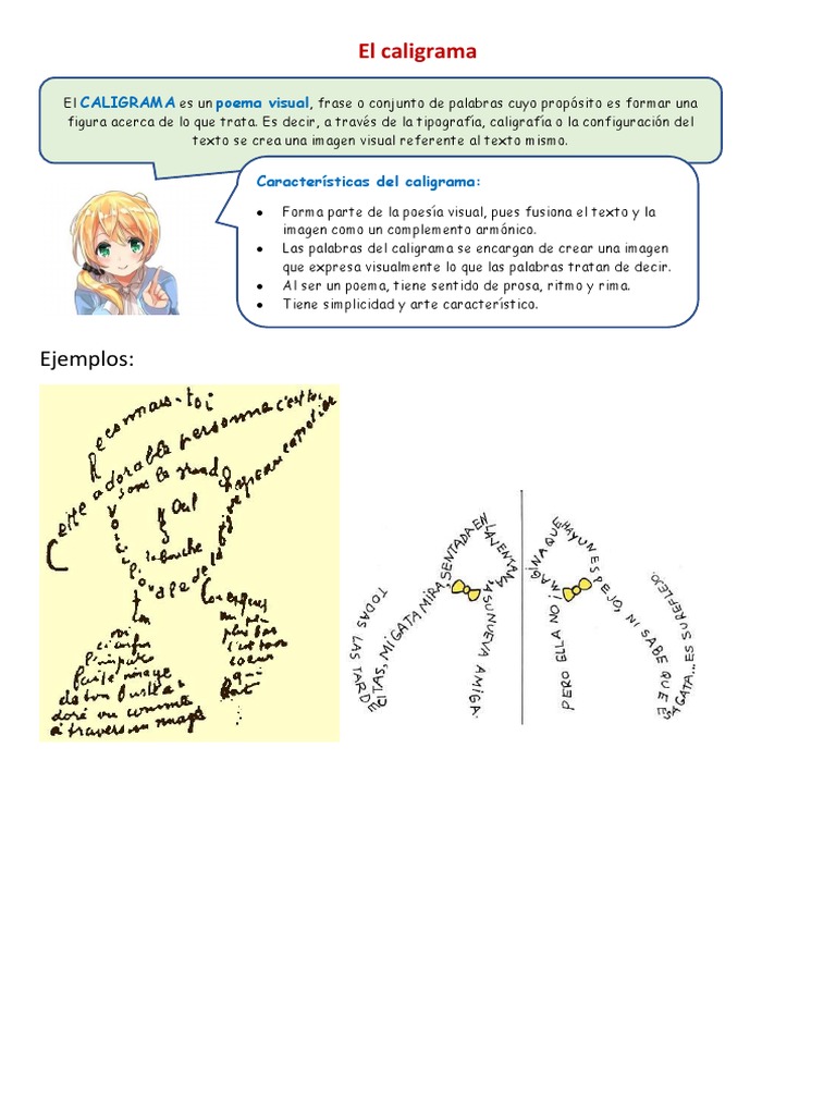 El Caligrama | PDF | Poesía | Escritura