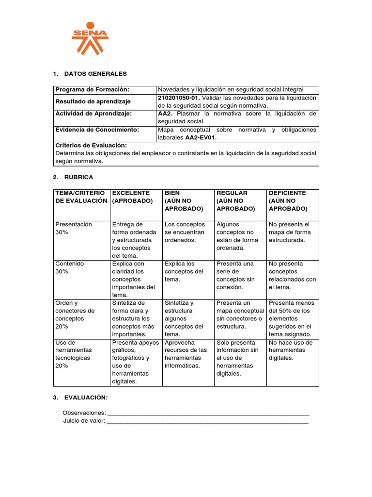 Ie Aa2 Ev01 - 2 | PDF | Evaluación | Aprendizaje