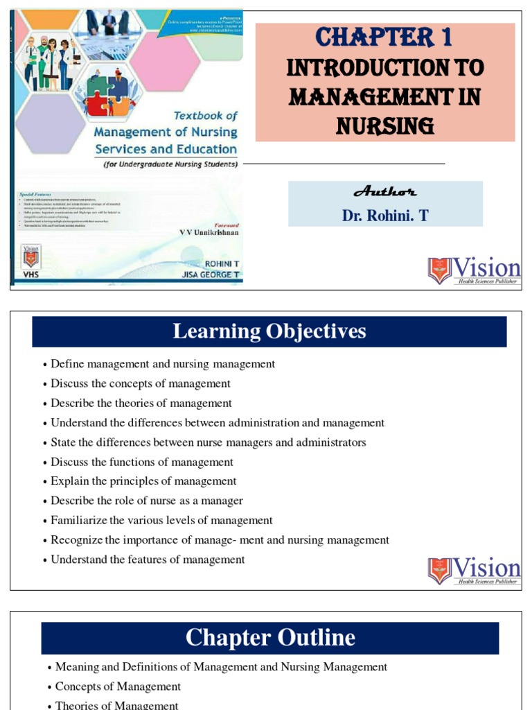Introduction To Management in Nursing: Author | PDF | Nursing | Concept