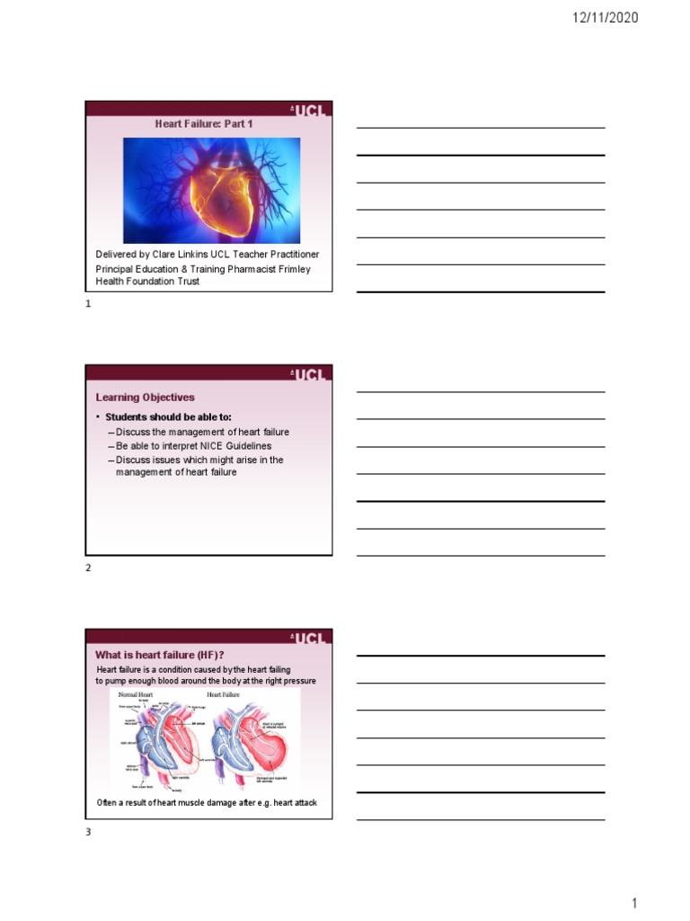 Heart Failure Part 1 | PDF | Heart Failure | Heart