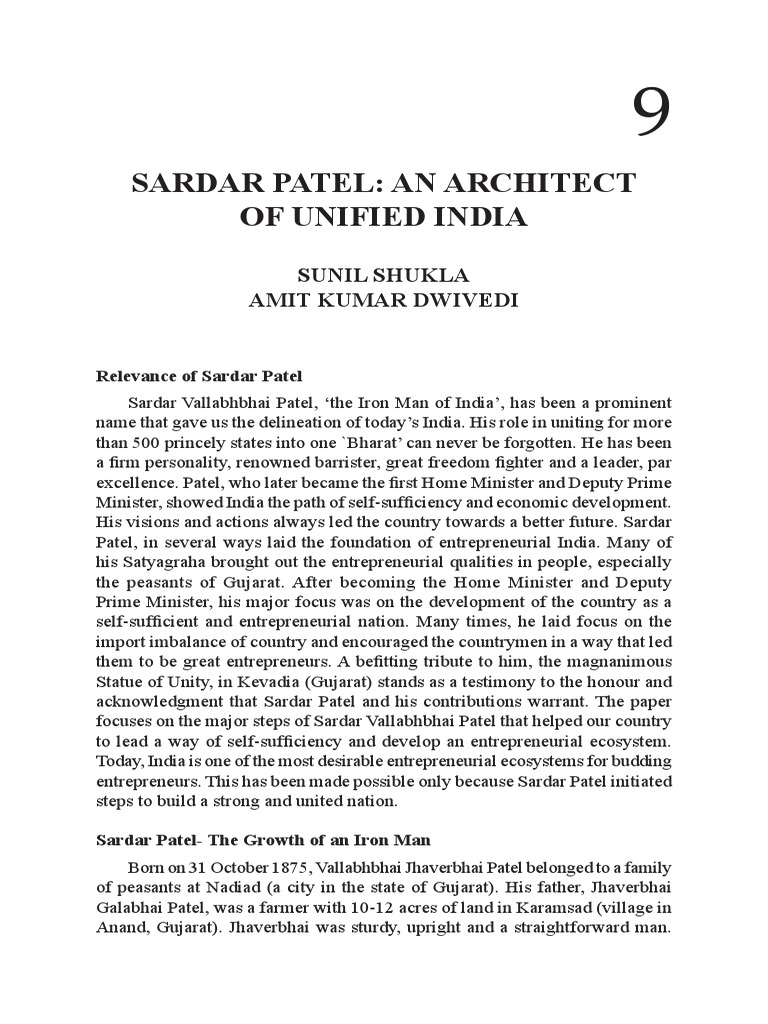 Sardar Patel: An Architect of Unified India: Sunil Shukla Amit Kumar ...