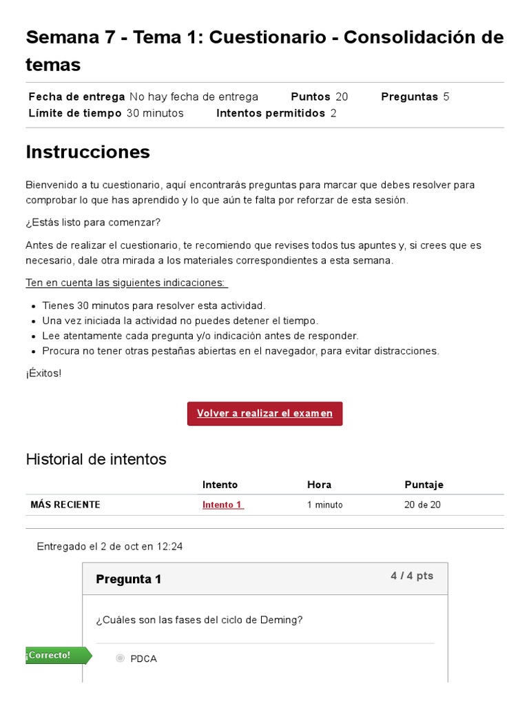 Semana 7 - Tema 1 - Cuestionario - Consolidación de Temas - SEGURIDAD INFORMATICA (23938) | PDF ...