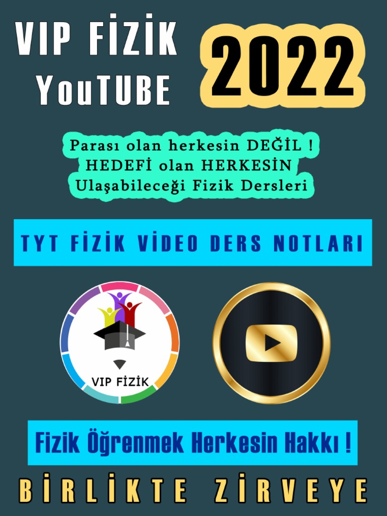 VIP FİZİK 2022 TYT Video Ders Notları | PDF