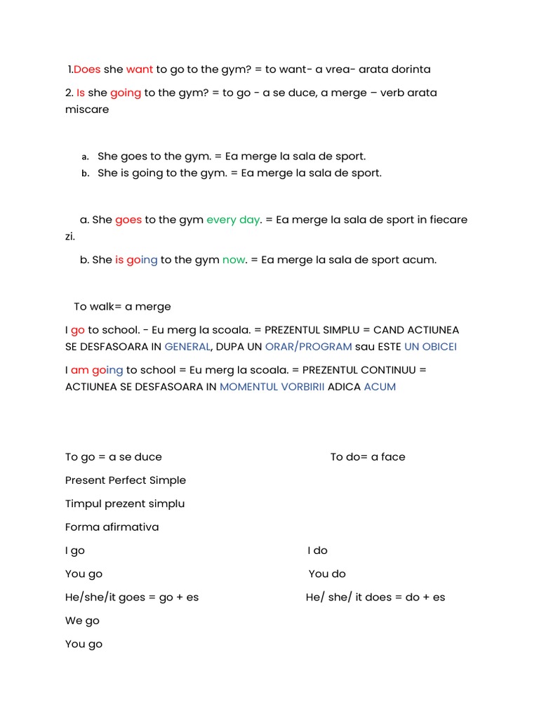 Verbul To Go - Present Simple | PDF