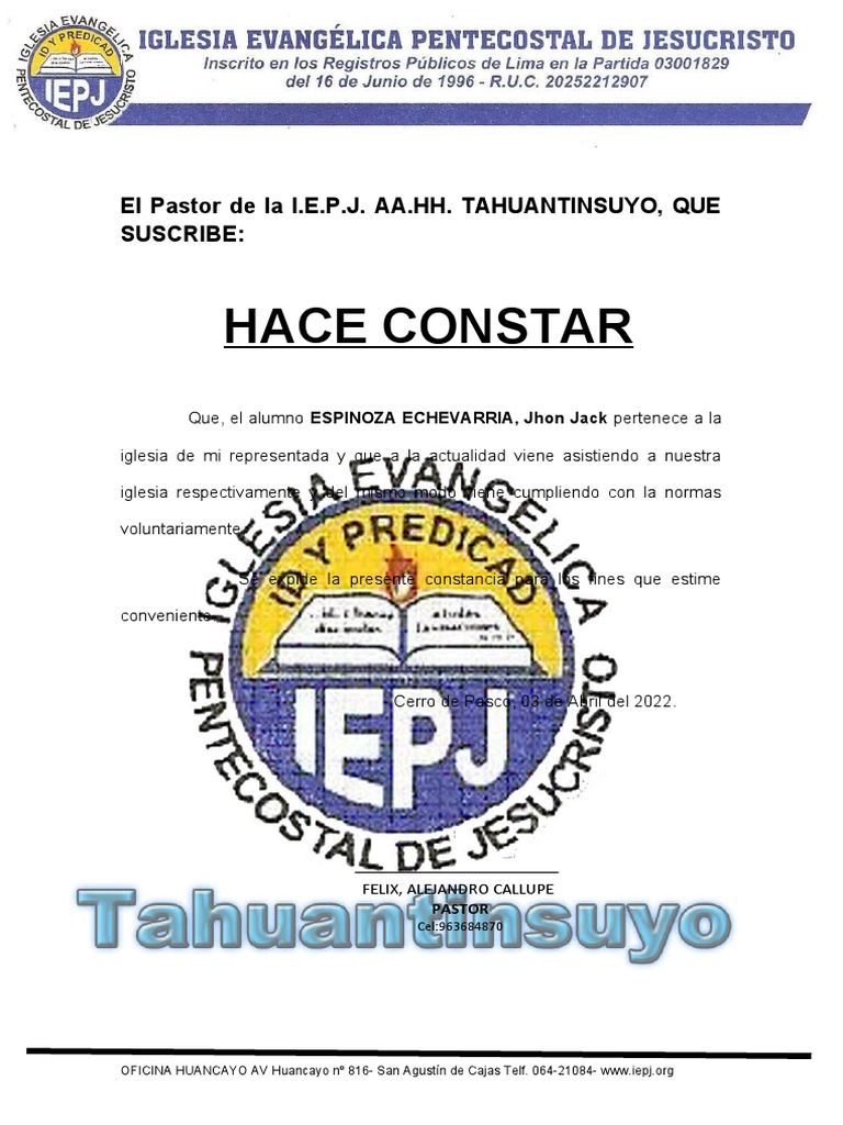 Constancia Iepj | PDF