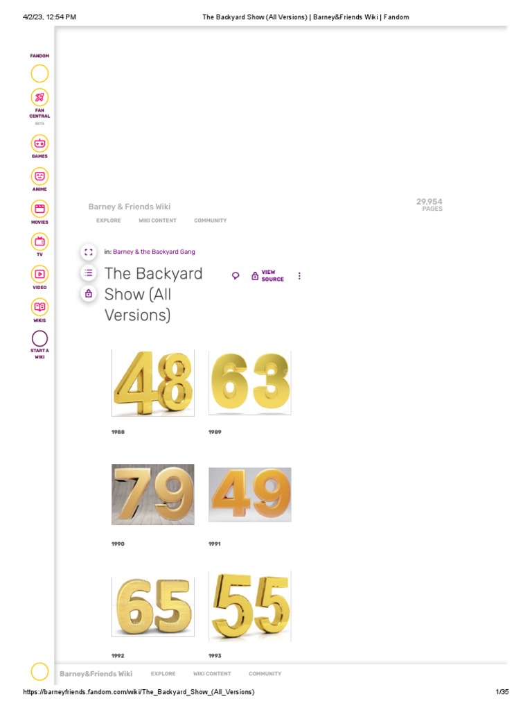 The Backyard Show (All Versions) - Barney&Friends Wiki - Fandom | PDF