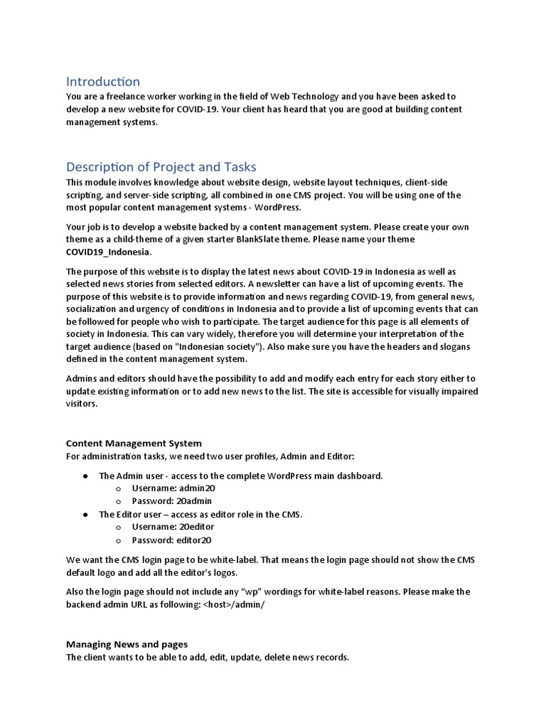 Module CMS | PDF | Websites | Page Layout