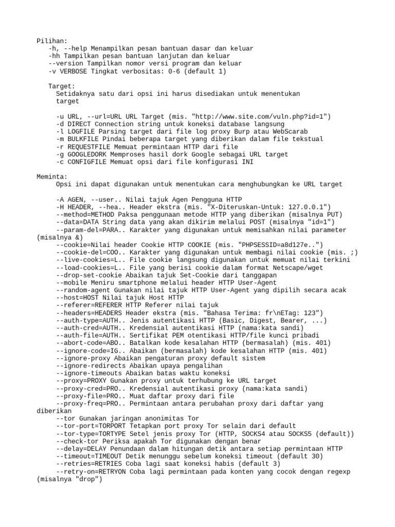 Sqlmap | PDF | Komputer