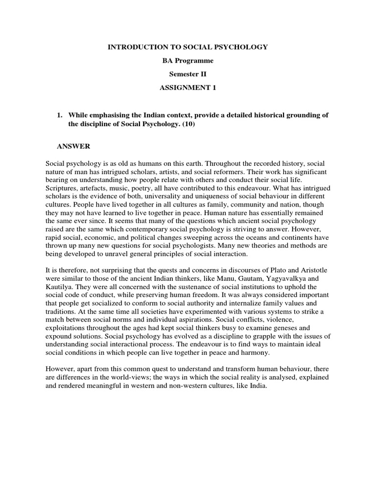 Introduction To Social Psychology | PDF | Psychology | Social Psychology