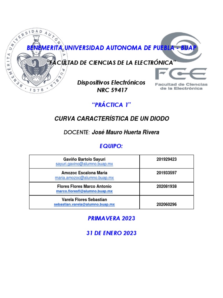 Práctica Diodo | PDF | Semiconductores | Diodo