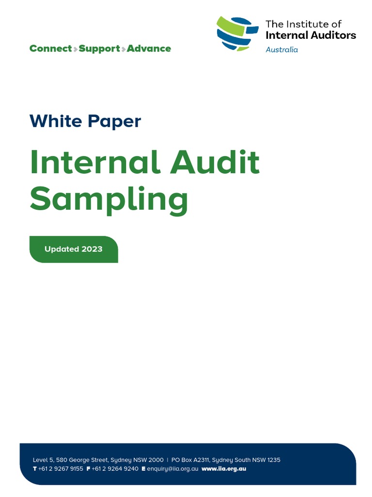 Internal Audit Sampling by IIA | PDF | Sampling (Statistics) | Statistics
