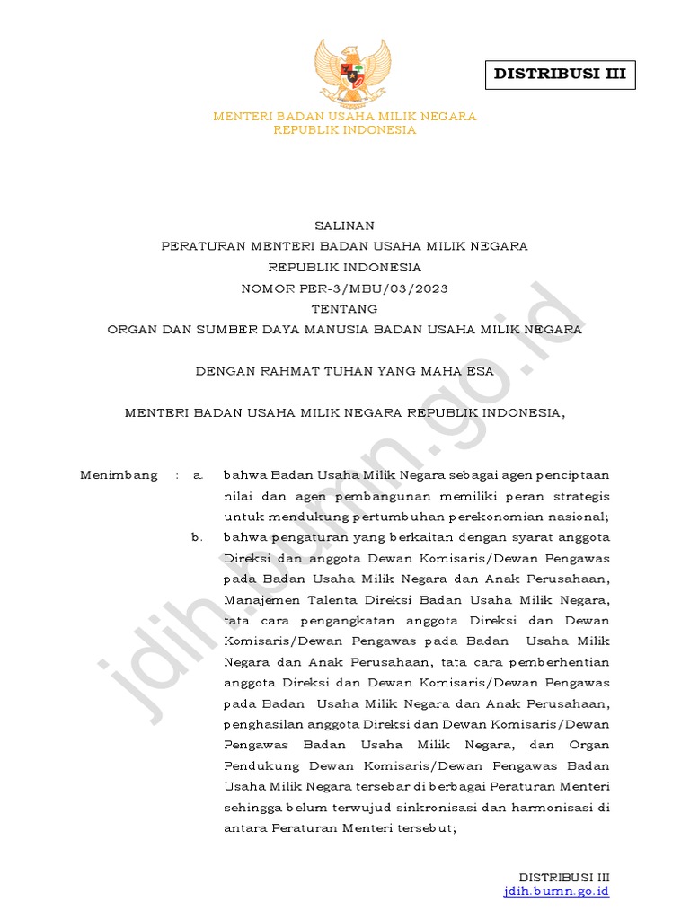PER 3 MBU 03 2023 - File - Peraturan - 1680251957 | PDF