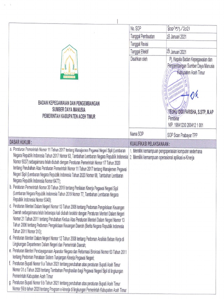 Sop Prabayar TPP | PDF