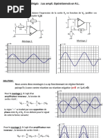 Exercices Corrigés sur Amplificateurs AOP | PDF | Amplificateur ...