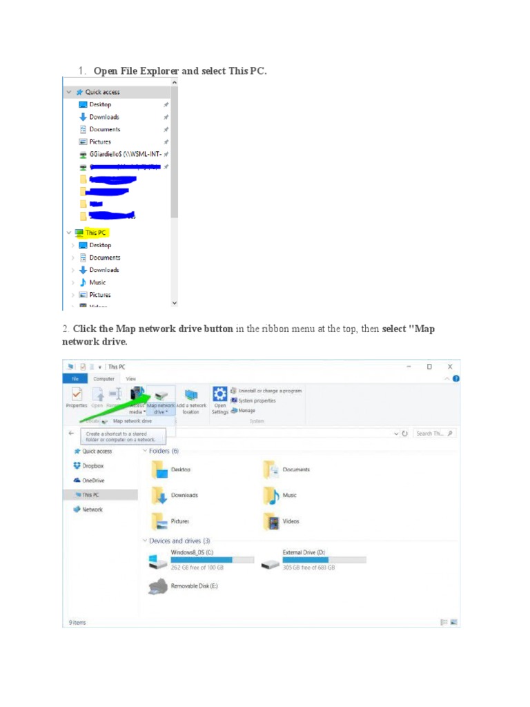 How To Map A Network Drive | PDF