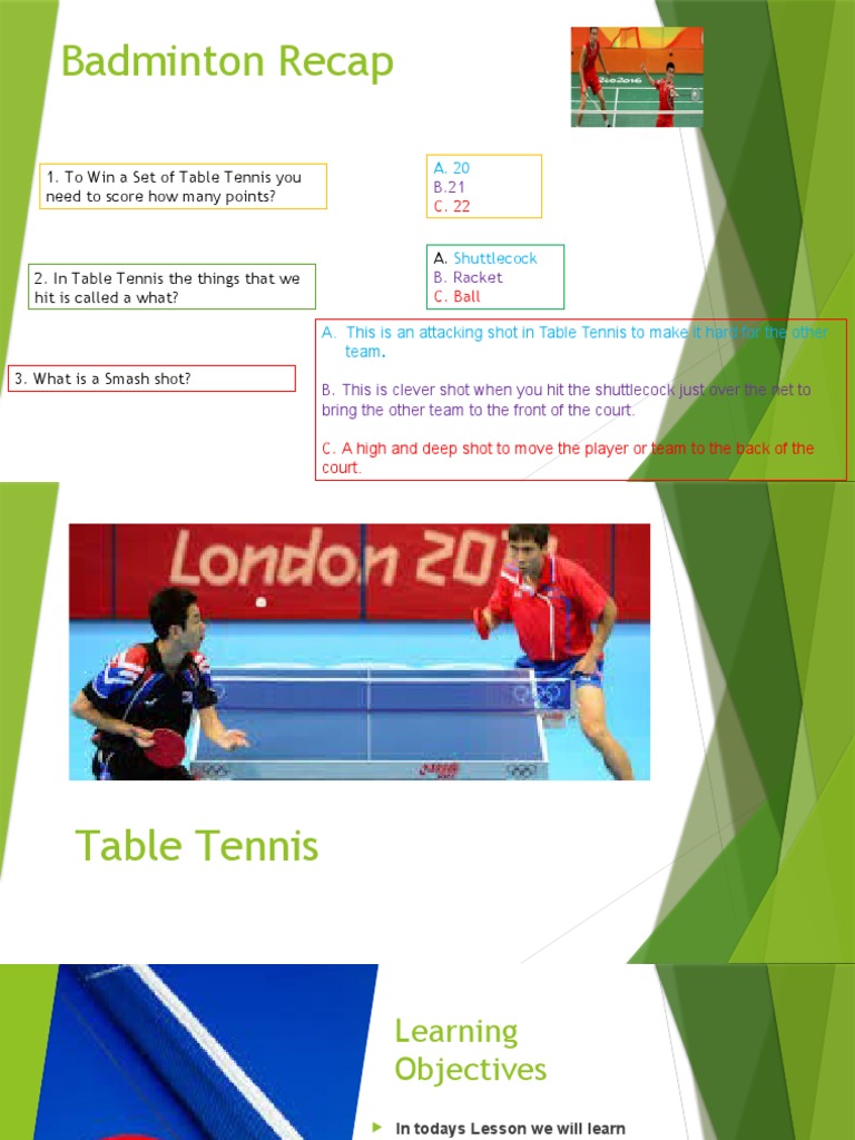 Table Tennis | PDF | Table Tennis | Sports Equipment