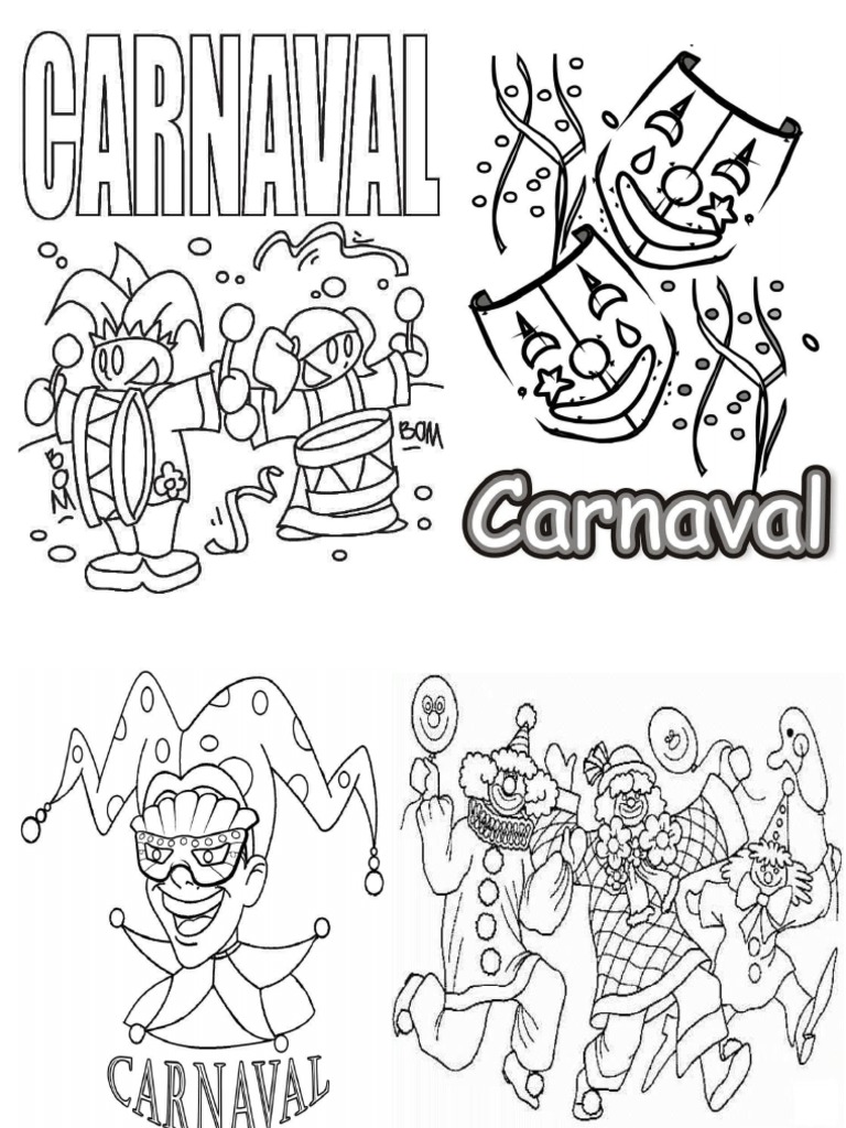 Carnaval - Educação Infantil - Colorir | PDF