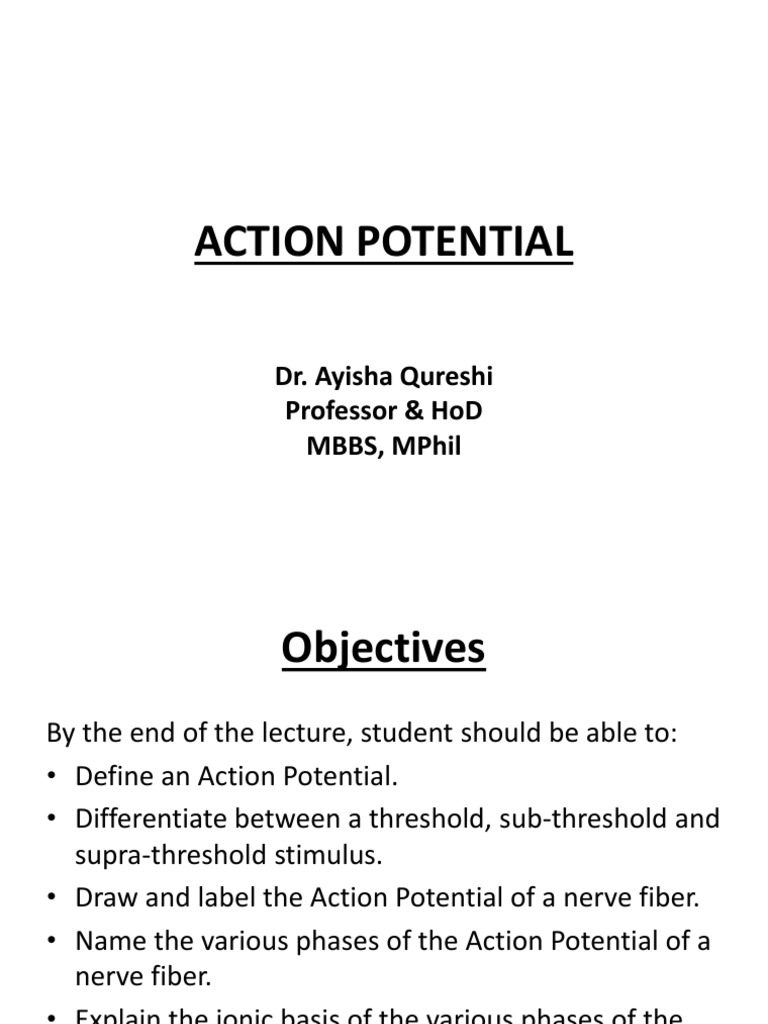 Action Potential | PDF | Depolarization | Action Potential