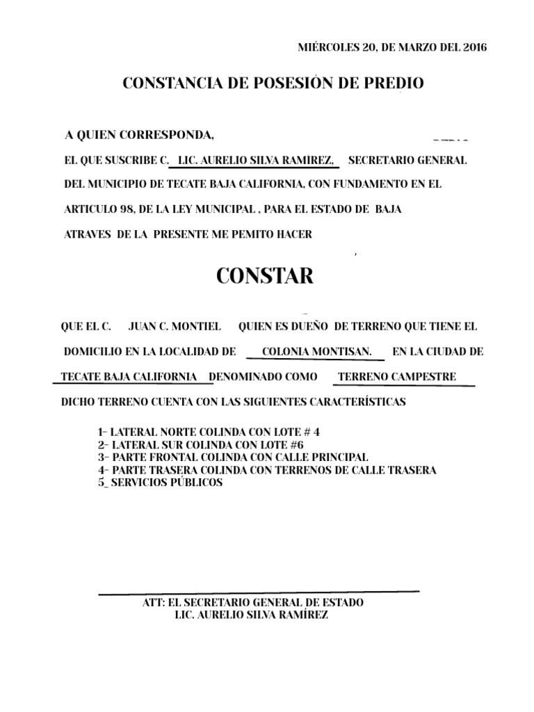 Hoja de predial | PDF