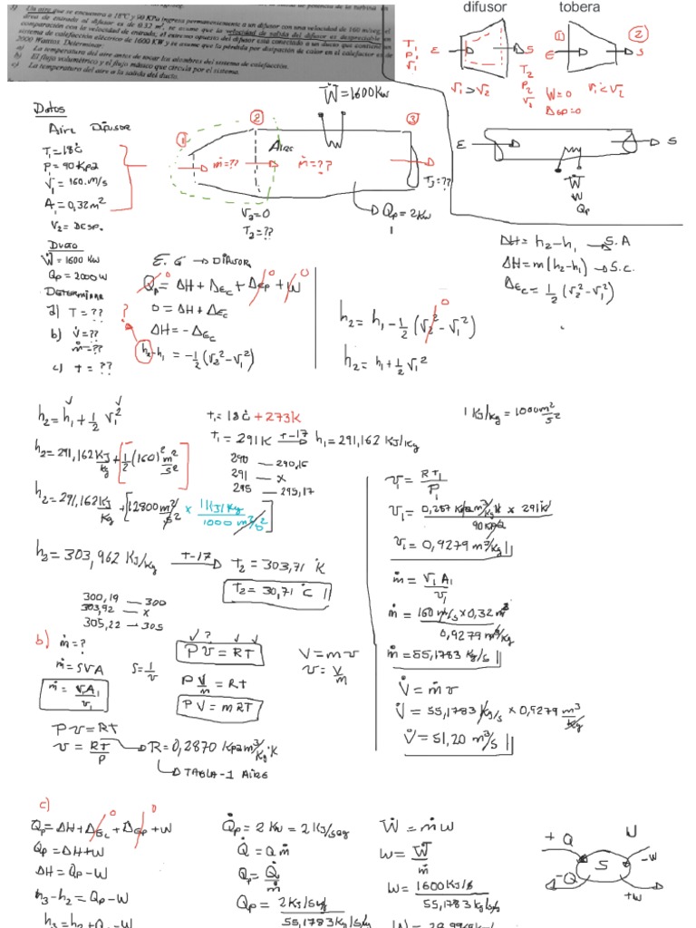 Ejercicio de Examen de Termodinamica | PDF Ejercicio de Examen de Termodinamica | PDF