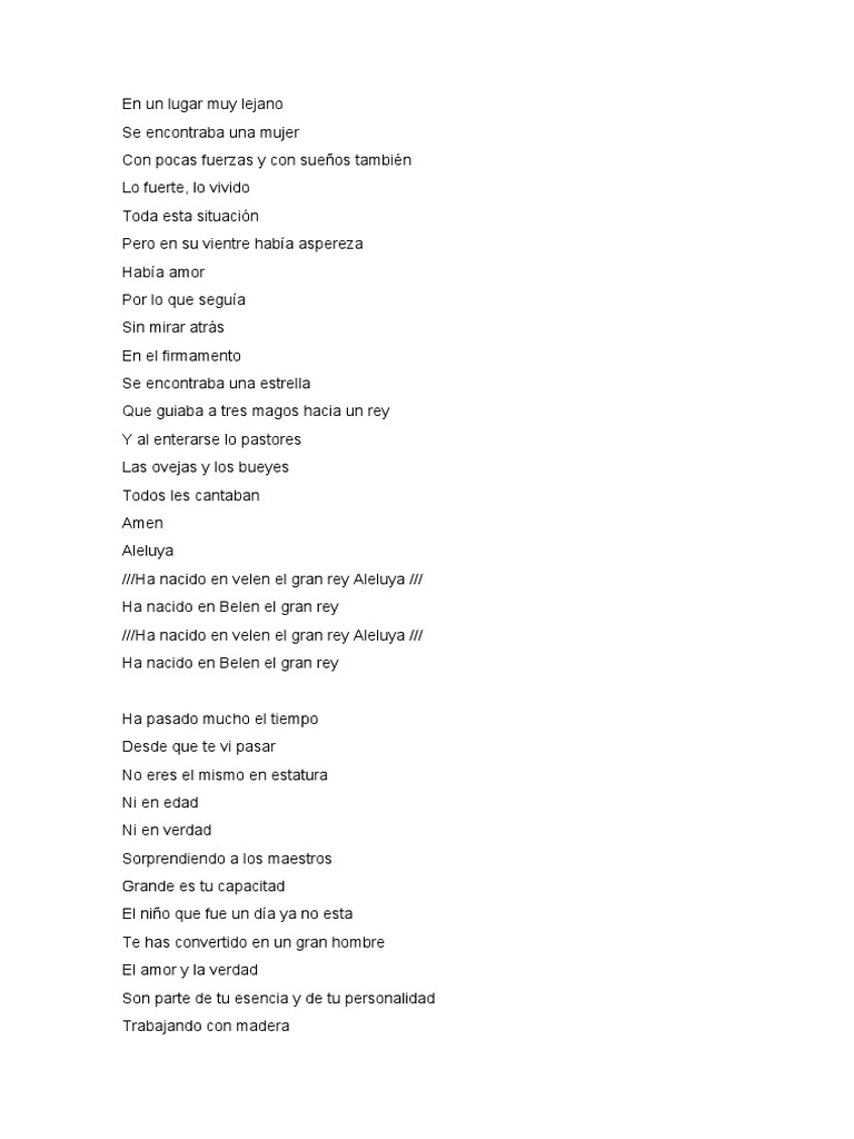 Letra Canción Navideña | PDF