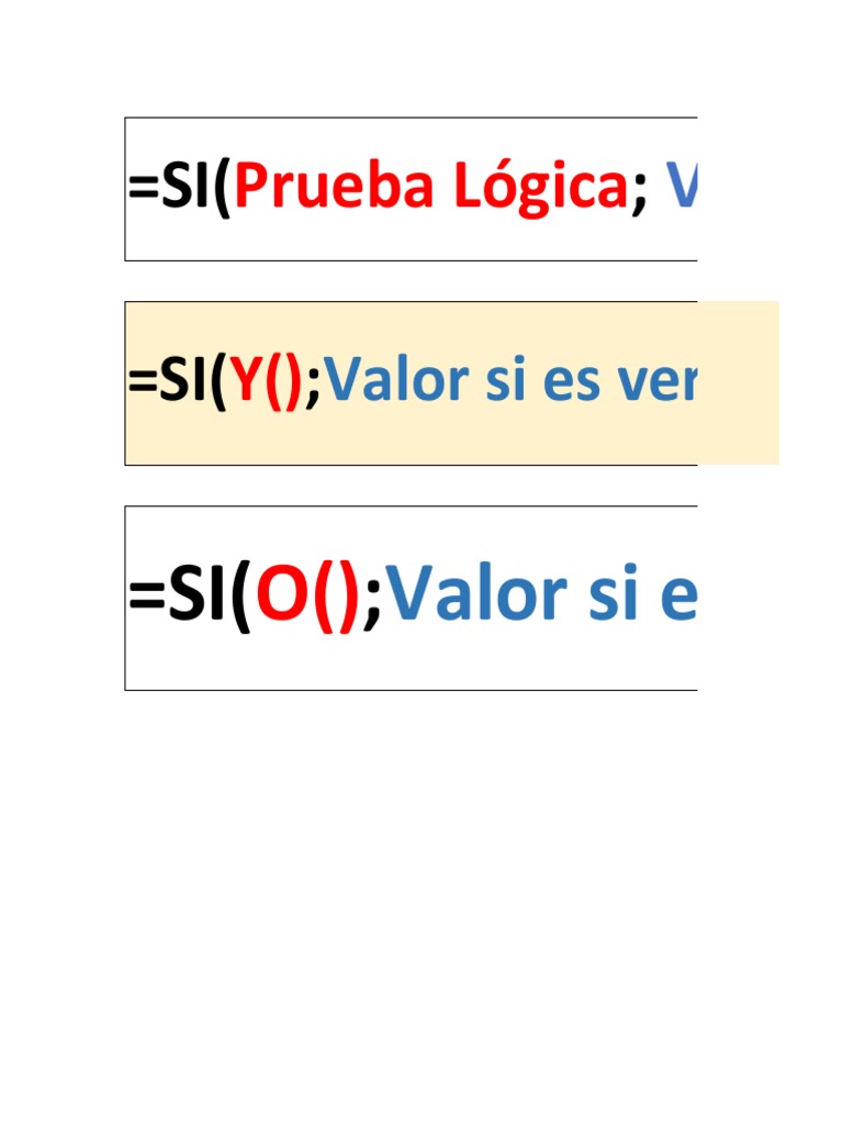 Prueba Lógica: Valor Si Es Verdadero | PDF