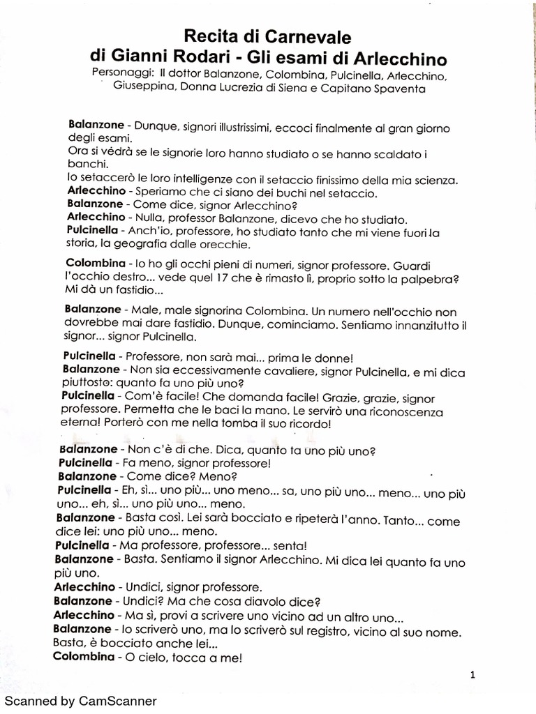 Versione 2 Gli Esami Di Arlecchino | PDF