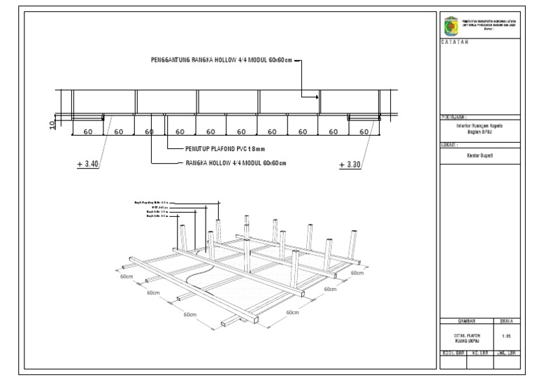 Penggantung Rangka Hollow 4/4 Modul 60X60 CM: Catatan | PDF