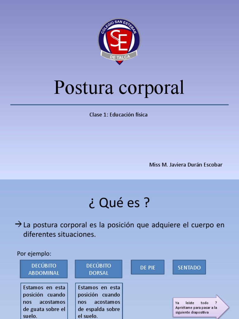 Importancia de la Postura Corporal | PDF